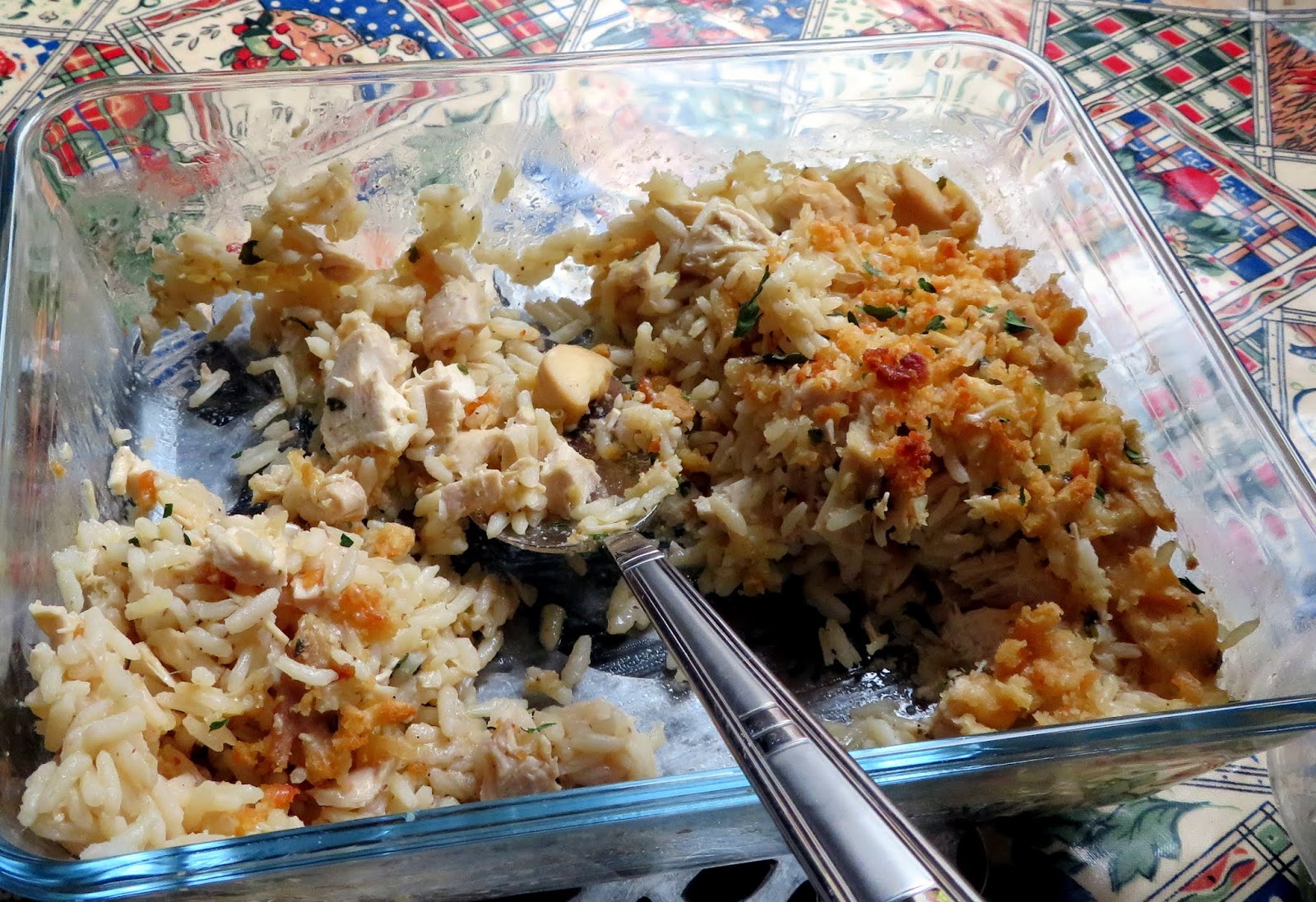 Garlic Cheddar Chicken & Rice Bake | The English Kitchen