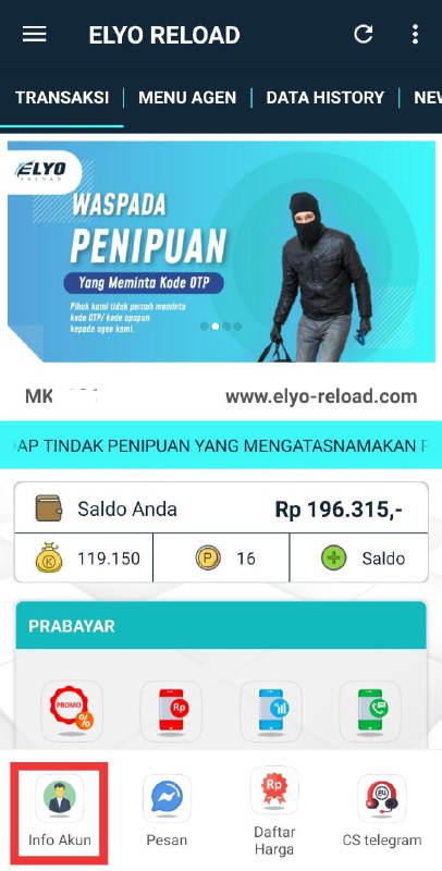 Cara setting kode referral pendaftaran otomatis | ELYO RELOAD Reload Pulsa