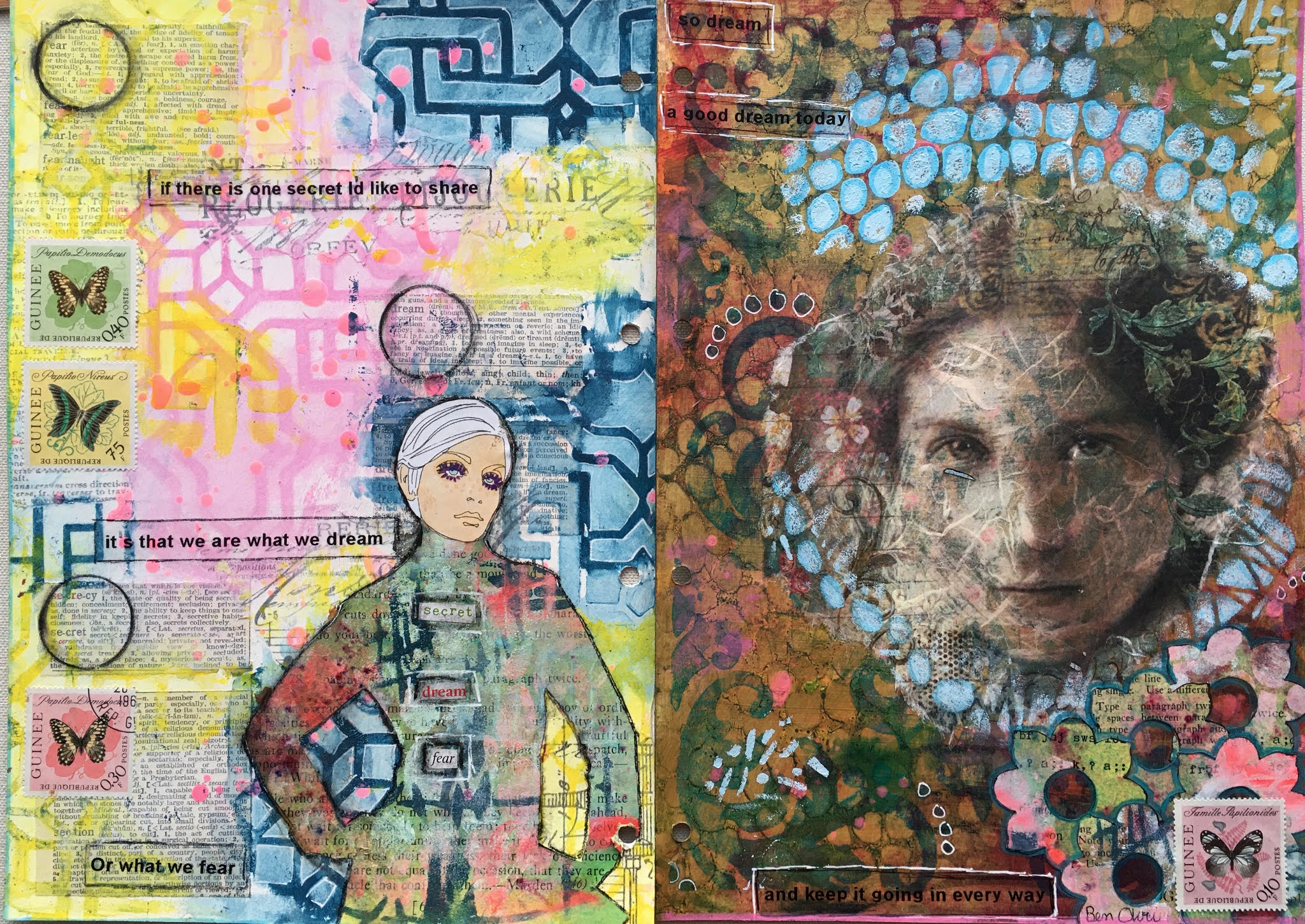 StencilGirl Talk: Frieda Oxenham: Art Journaling with StencilGirl® Stencils