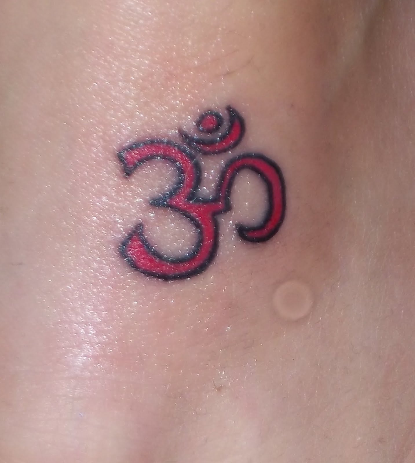 Ohm Symbol Tattoo Foot