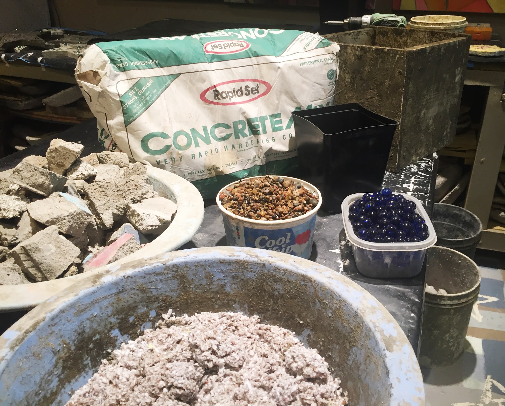 From the Summer's Garden: Layered Concrete Planter