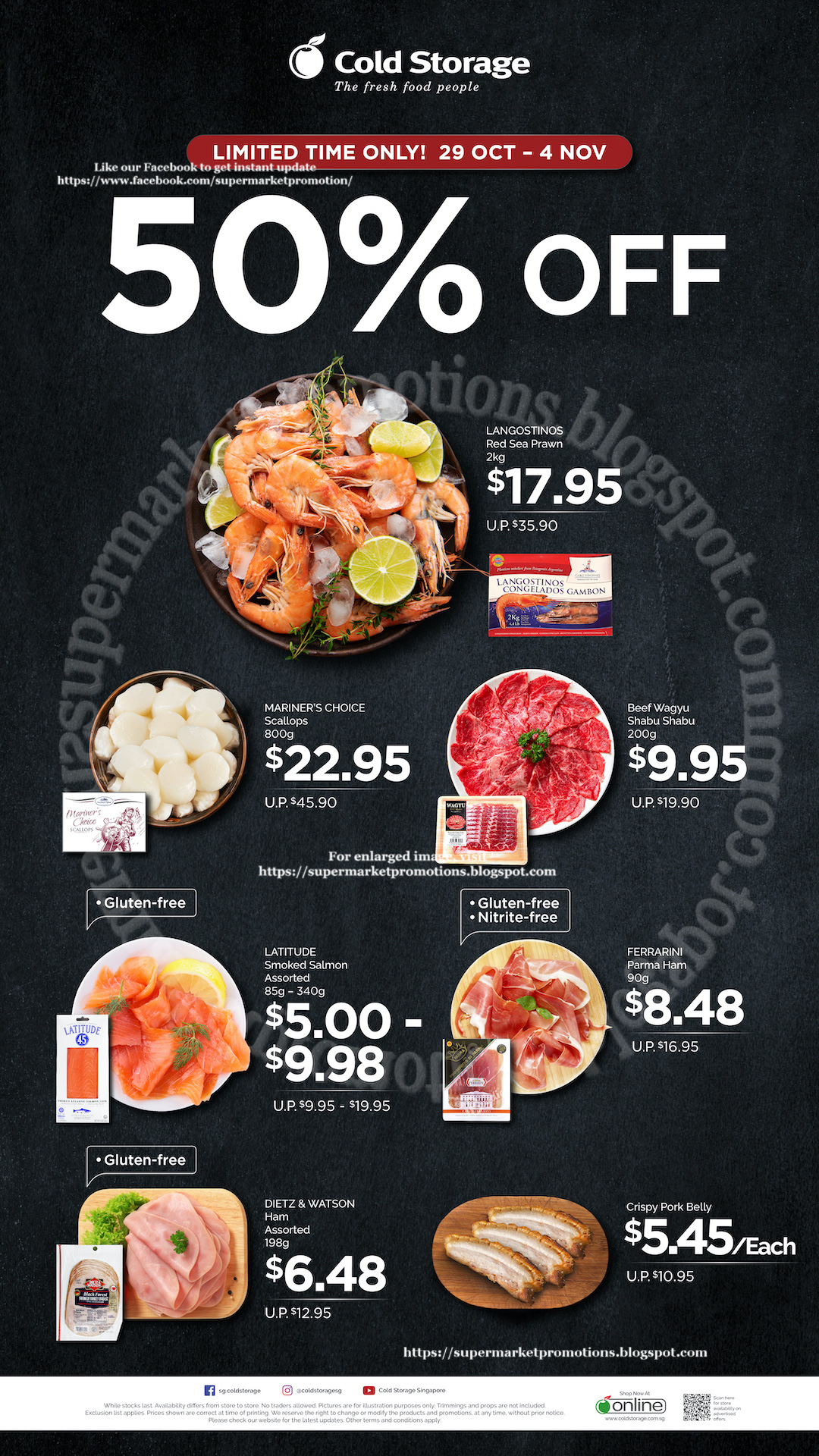 Cold Storage 50% Off Seafood & Meat Promotion 29 October - 04 November ...
