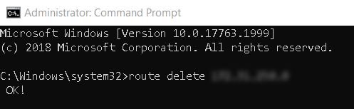 The OptionKey Blog: How to add and remove persistent routes in windows