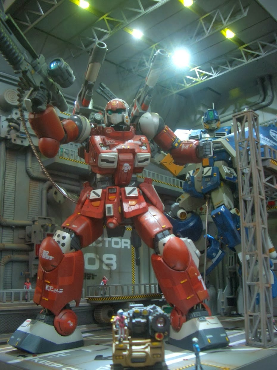 MG 1/100 Guncannon and Powered GM - Custom Build + Diorama - Gundam ...