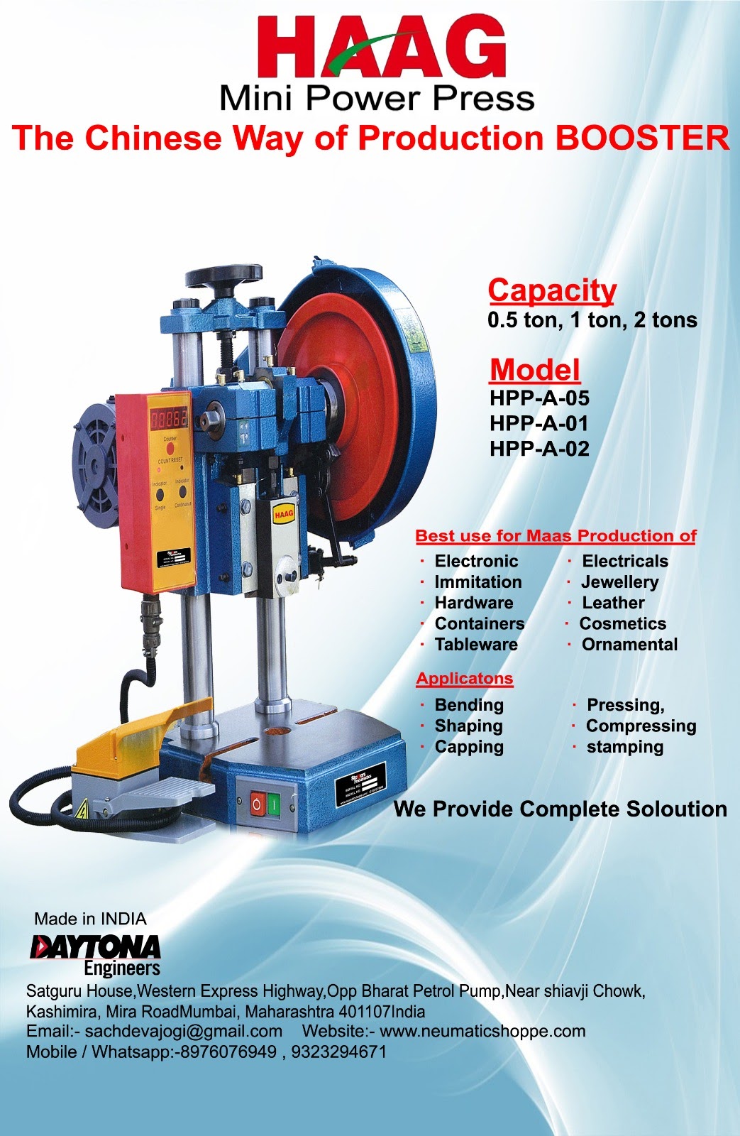 Power Press Machine: MINI POWER PRESS MACHINE