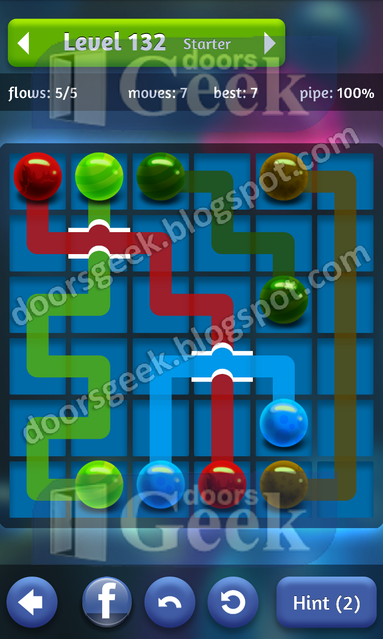 Flow Frenzy Bridges [Starter] Level 132 ~ Doors Geek