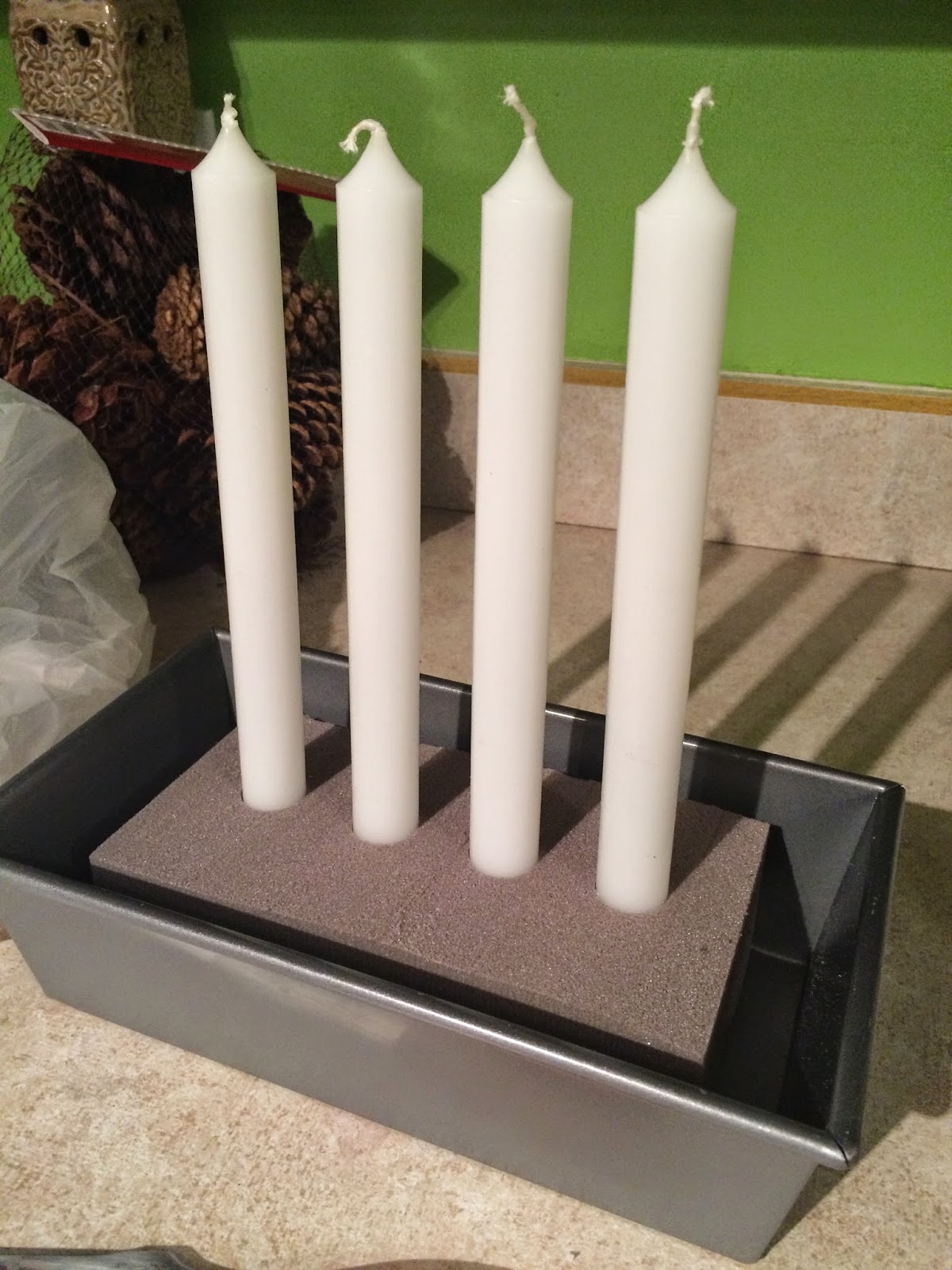 Five on Ash: Simple Rustic Advent Wreath