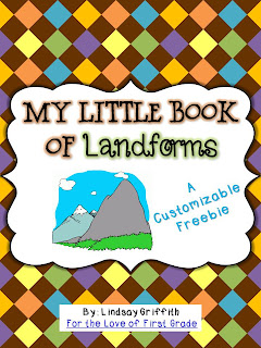 For the Love of First Grade: My Little Book of Landforms *FREEBIE*