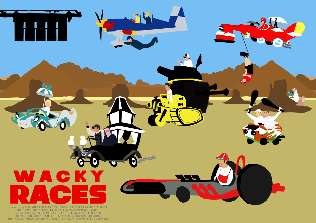 Continental Circus: Formula 1 em Cartoons - Wacky Races (Russell Ford)