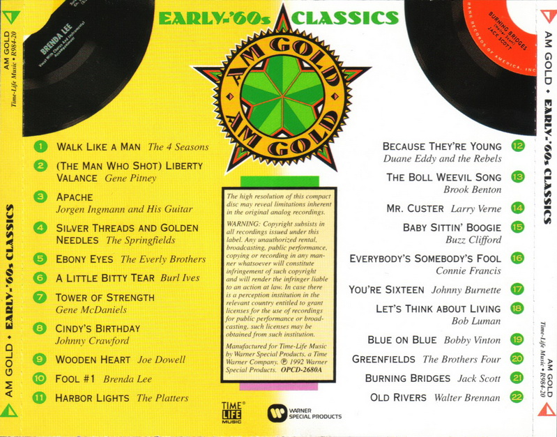 ENTRE MUSICA: AM GOLD - Early 60s classics Varios artistas