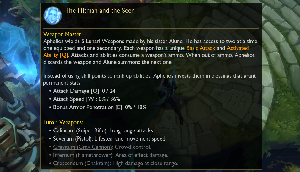 Surrender at 20: Aphelios, the Weapon of the Faithful, now available!