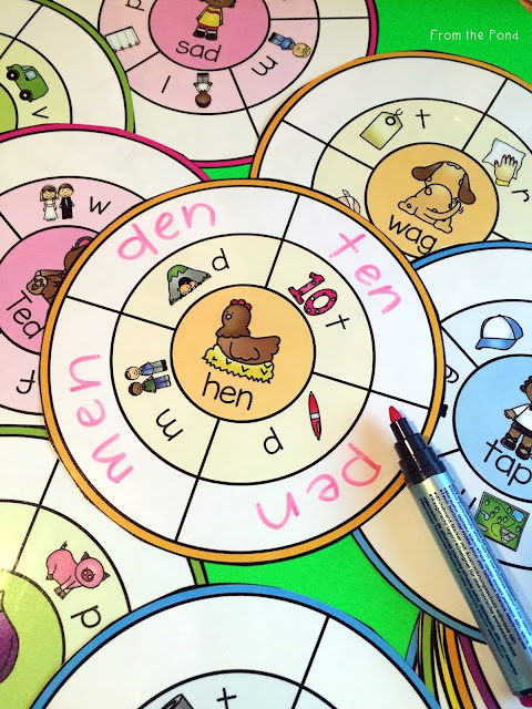 cvc Wheels and Take Home Notes Freebie | From the Pond
