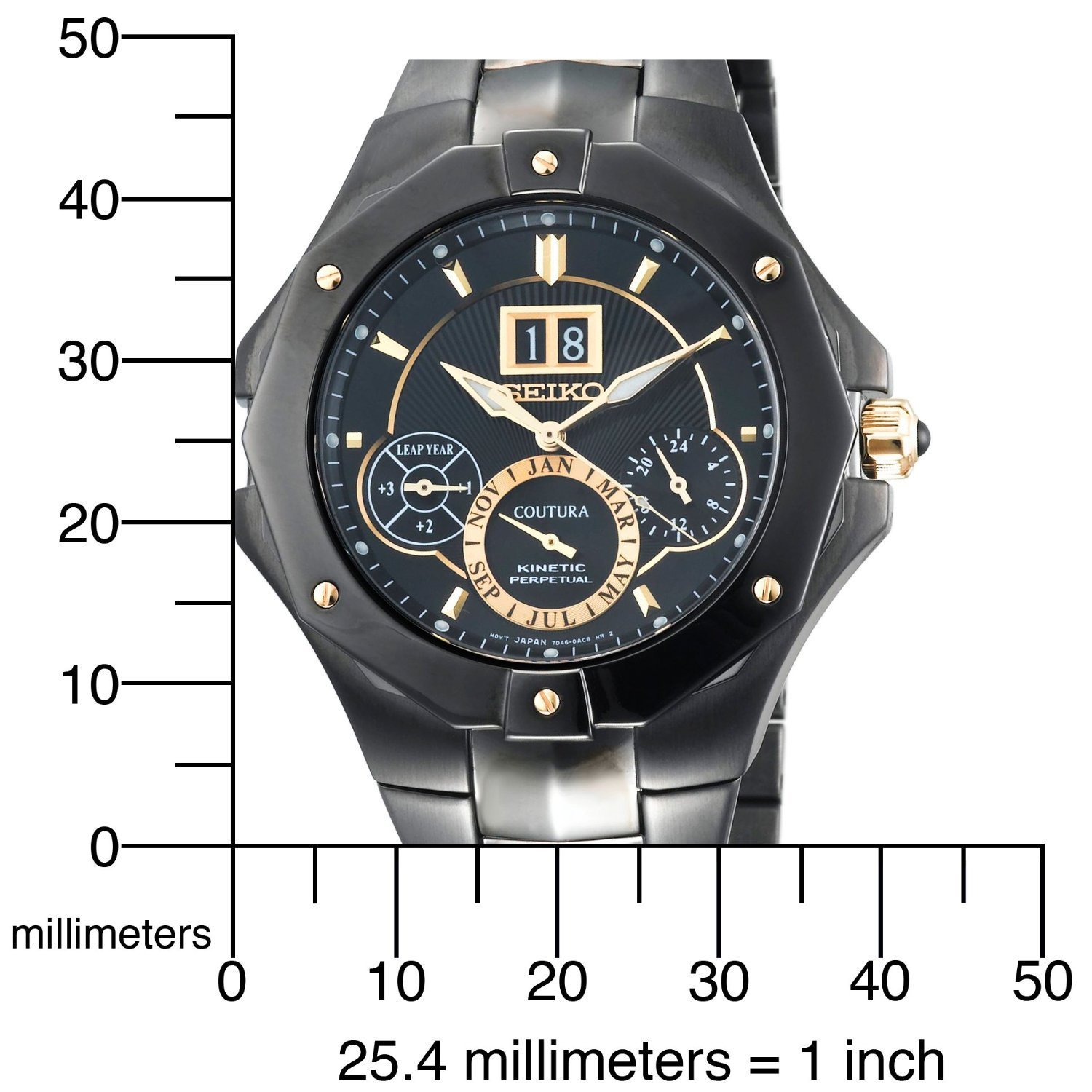 Online Shopping: Seiko Men's SNP017 Coutura Kinetic Perpetual Watch