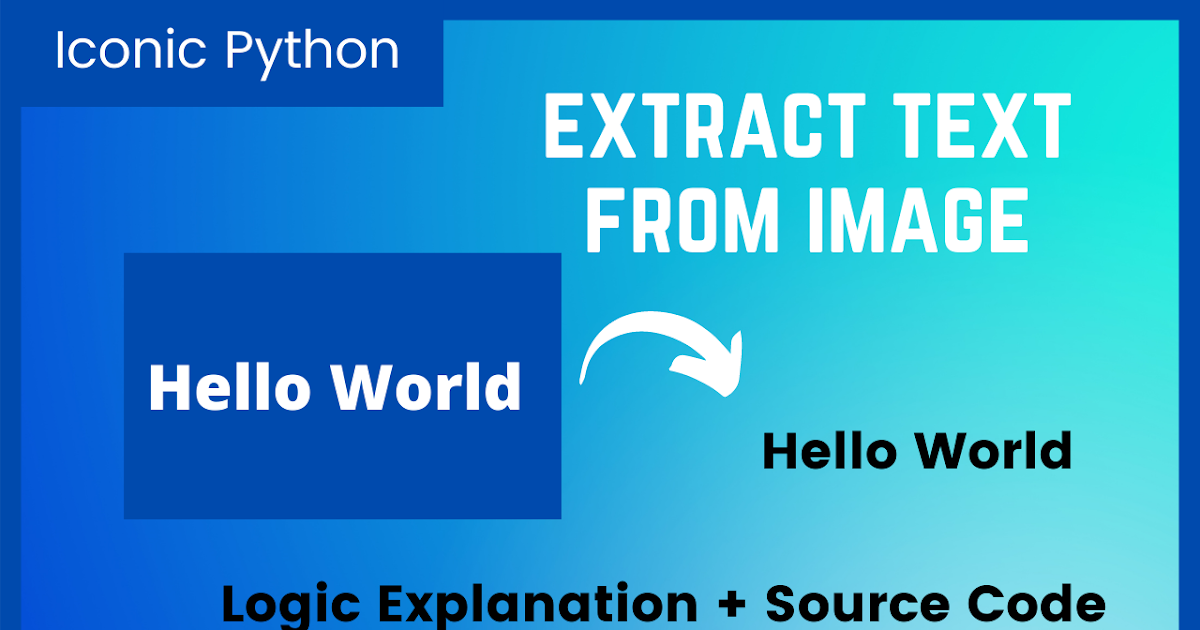 Extracting Text from Image using pytesseract module - Python Projects