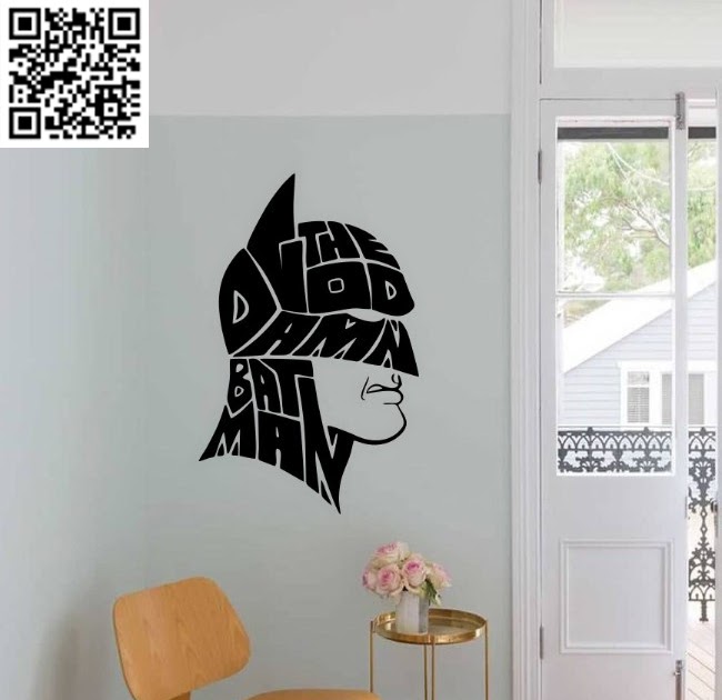 Batman wall decor E0014807 file cdr and dxf free vector download for ...
