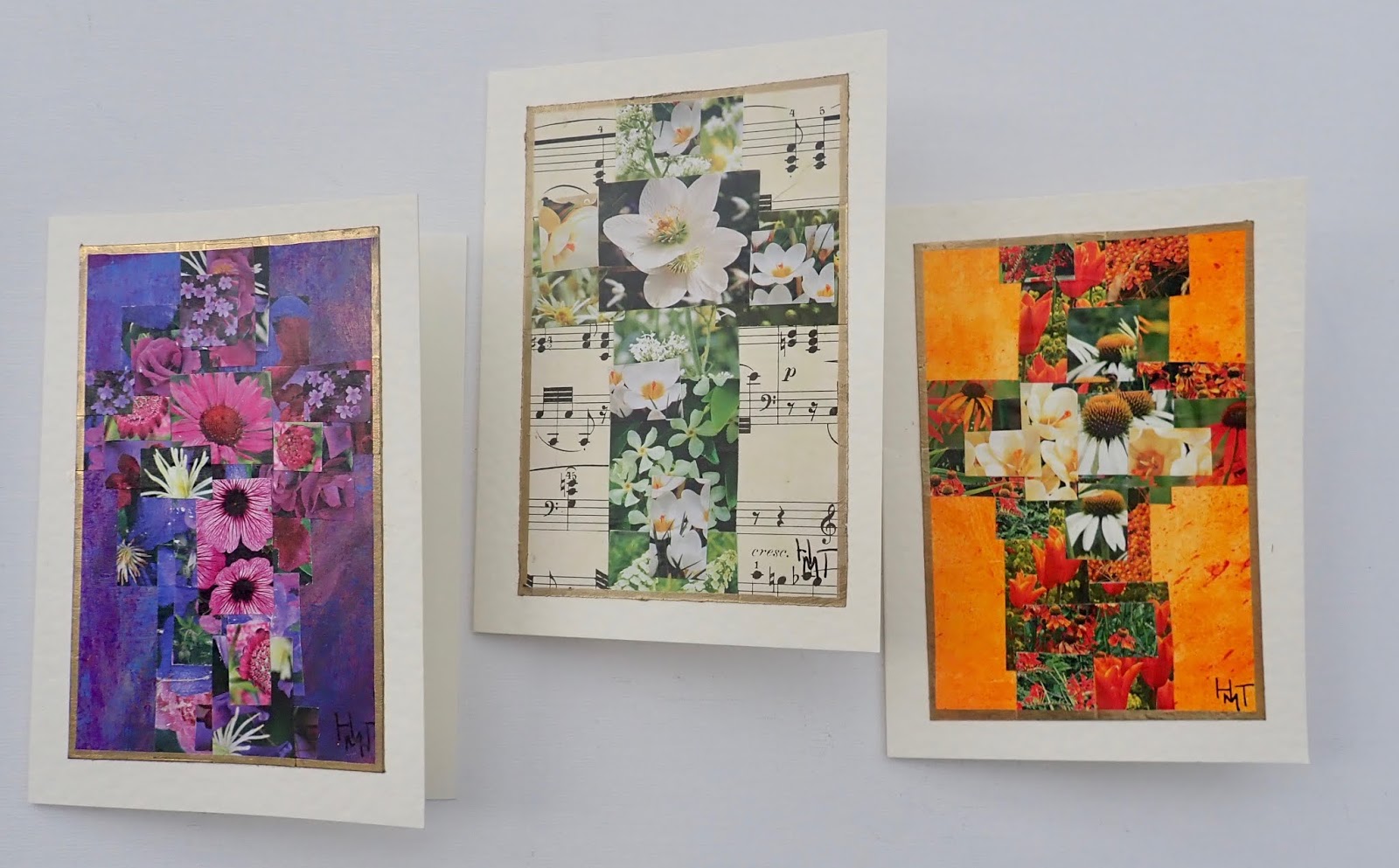 HMT Mixed Media Artist: CRUCIFORM COMPOSITION FOR FLOWER CARDS