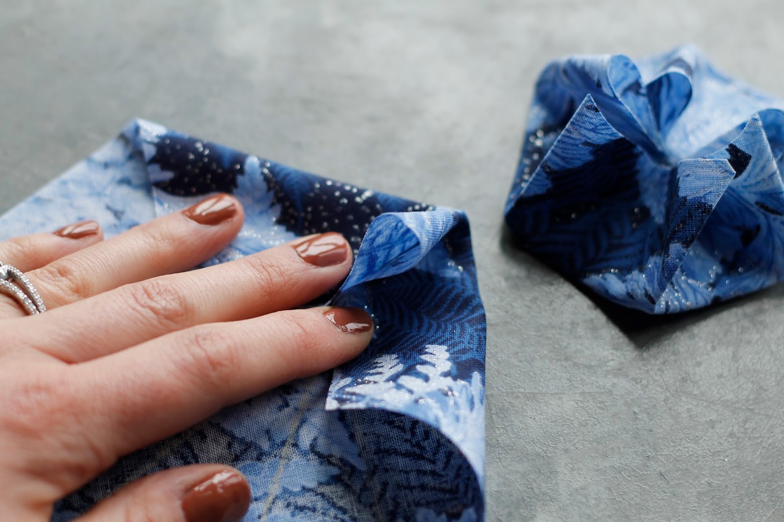 Bark and Purl: Fabric origami