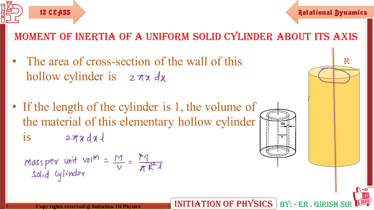 ROTATIONAL DYNAMICS- 6. MOMENT OF INERTIA OF DIFFERENT BODIES ...