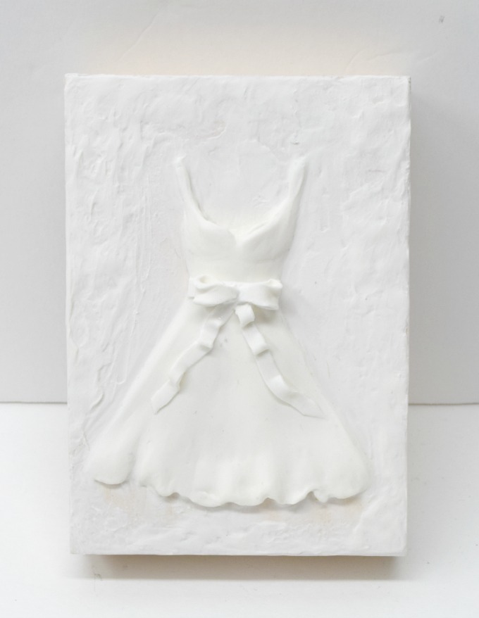 Donna J. Designs: Beautiful Sculpted Clay Dress on Wood Canvas
