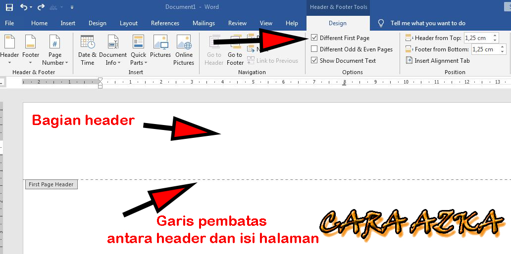 Cara Membuat Kop Surat di Header Microsoft word - CARA AZKA
