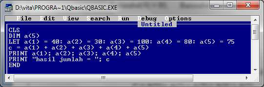 jenis jenis array pada qbasic