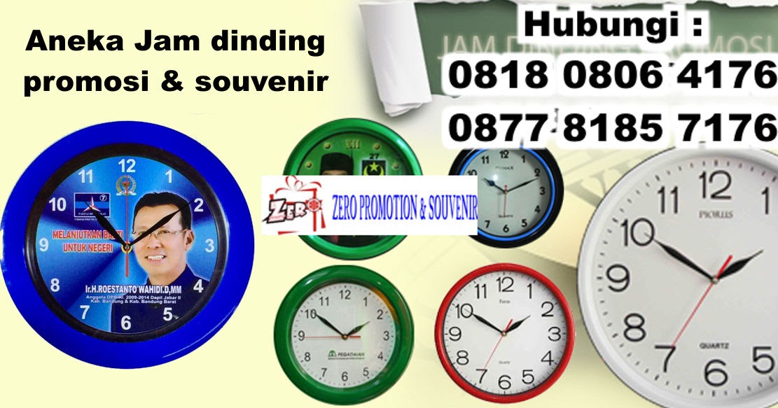 Jual Aneka Jam dinding untuk promosi dan souvenir | zeropromosi | souvenir barang promosi ...