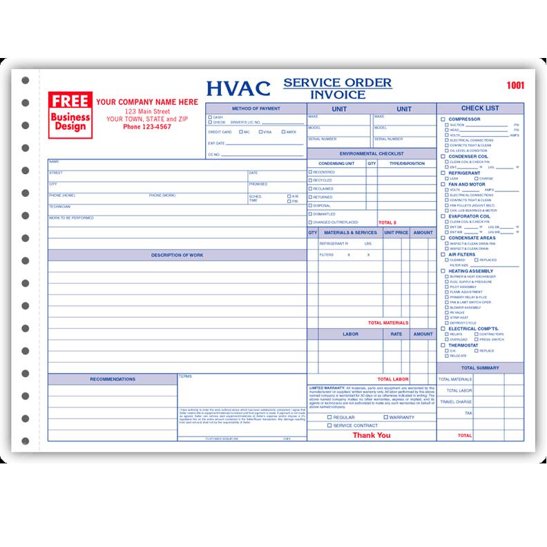 Hvac Invoices - Invoice Template