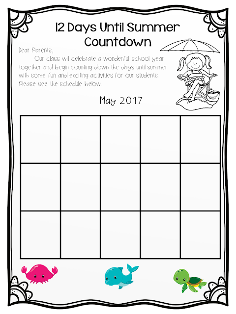 12 Days Until Summer Countdown | Happy Days in First Grade
