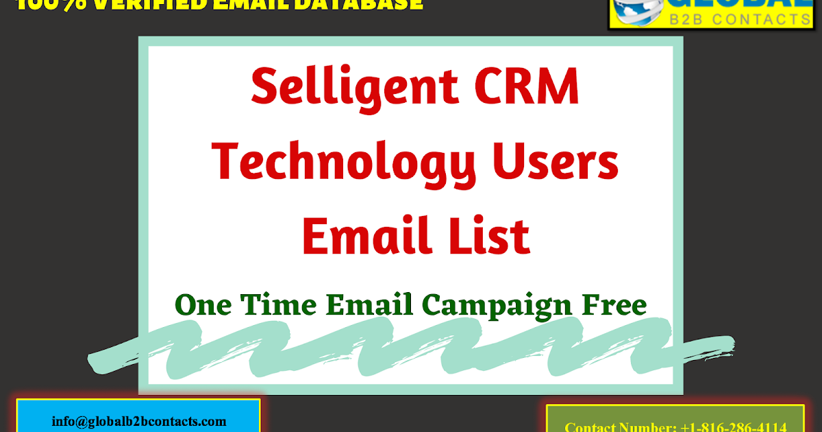 Selligent CRM Technology Users Email List