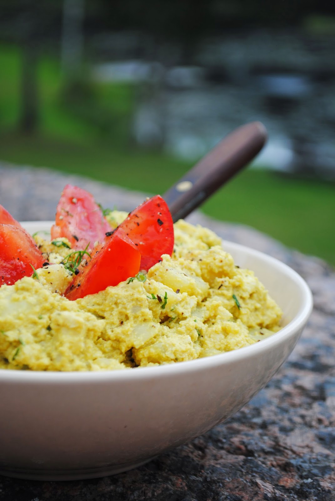 Creamy potato and tofu salad |VeganSandra