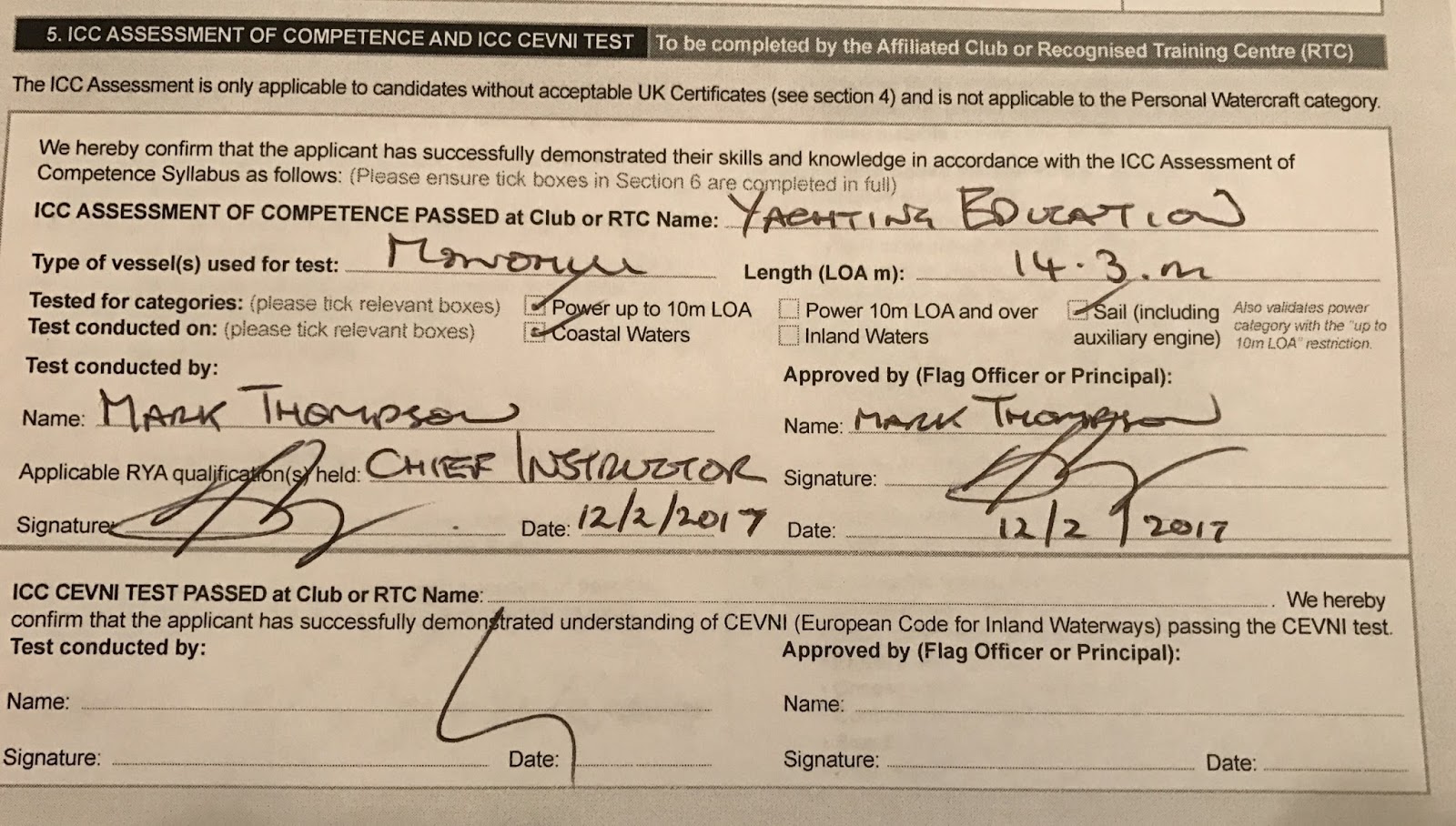 Getting an International Certificate of Competence (ICC) in the USA