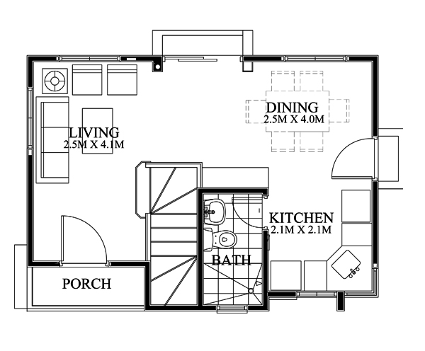 7 meters Home design ideas with layout plan 4plans - House Plan Map