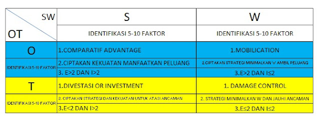 DOKTER MANAGEMEN SKILL: CONTOH MATRIK EFE DAN IFE DAN SWOT