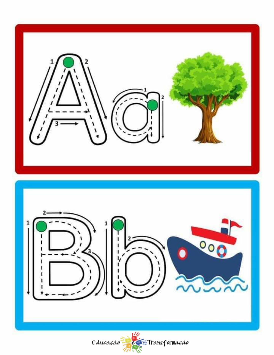 Alfabeto grafomotor Fichas para trabalhar o alfabeto grafomotor ...