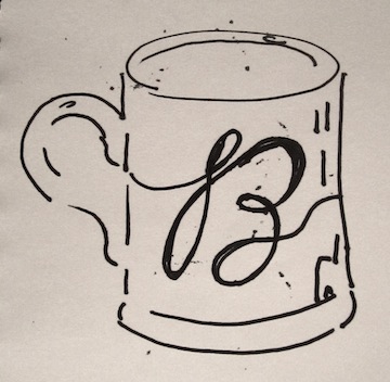Barbara Muir Paints: Cursive with your coffee
