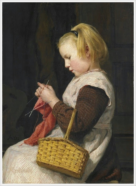 Irina: Art and Craft. Knitting on painting.