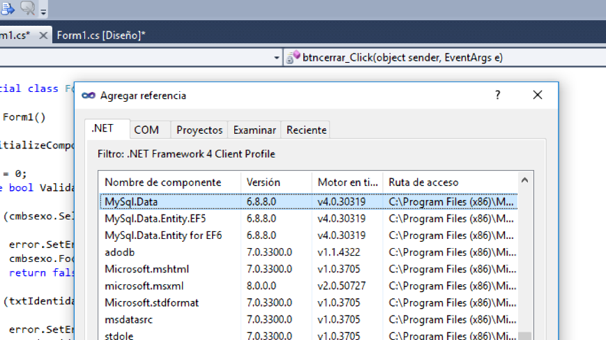 Crud de Datos En C# y MySql