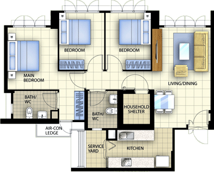 Residential plots & room layouts.
