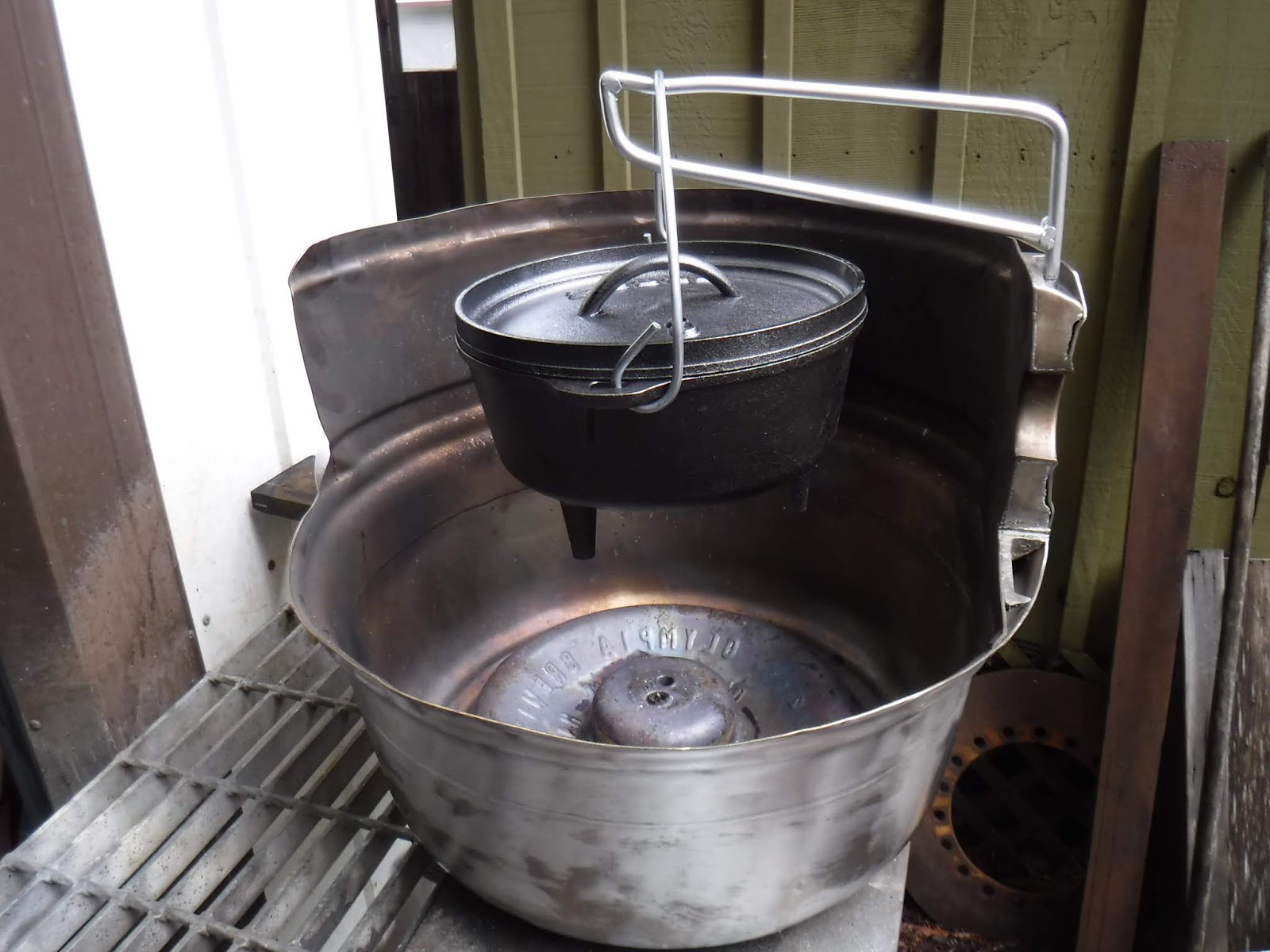 Genocache: Beer keg fire pit