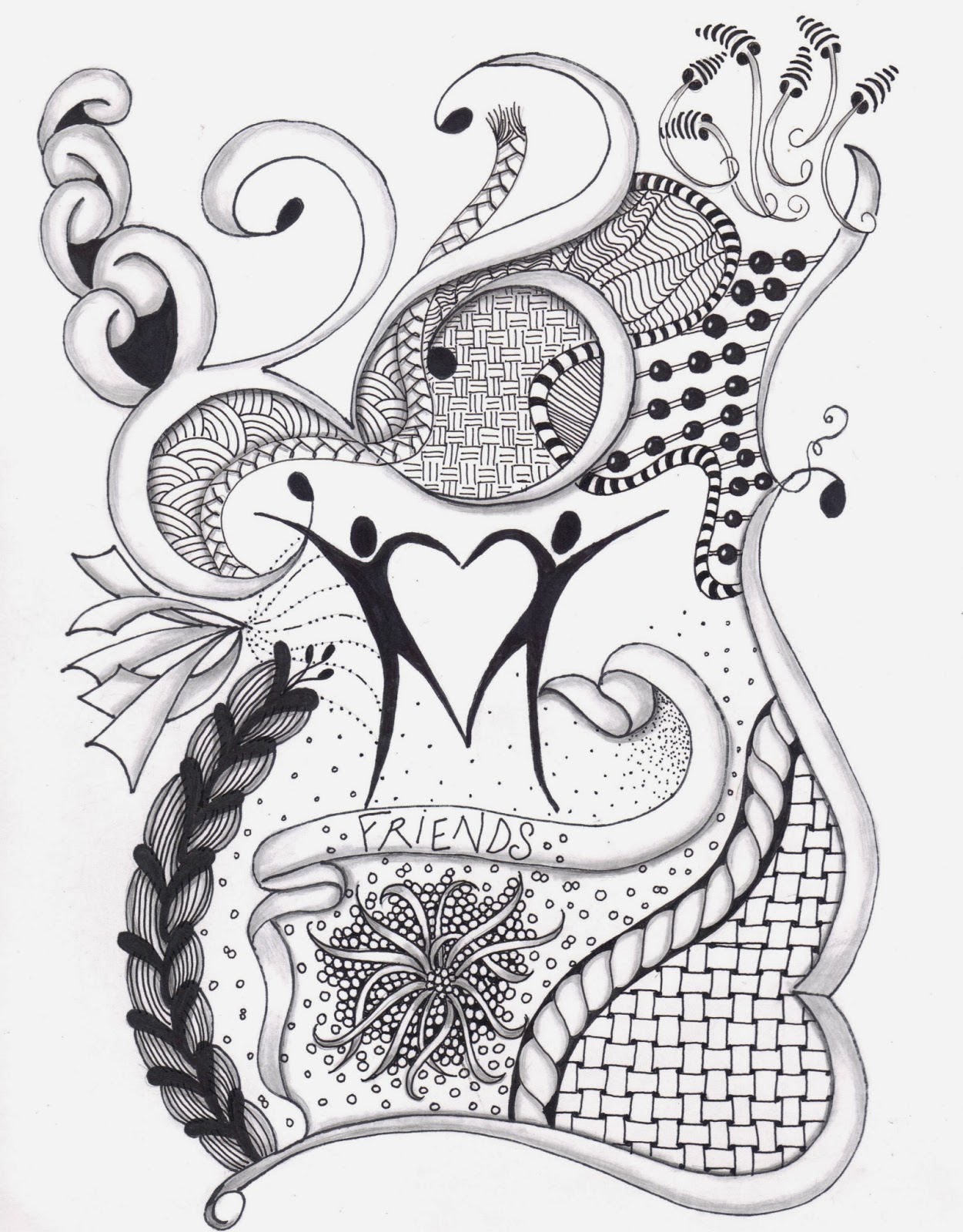Zentangle Expressions: Zentangle --Friends