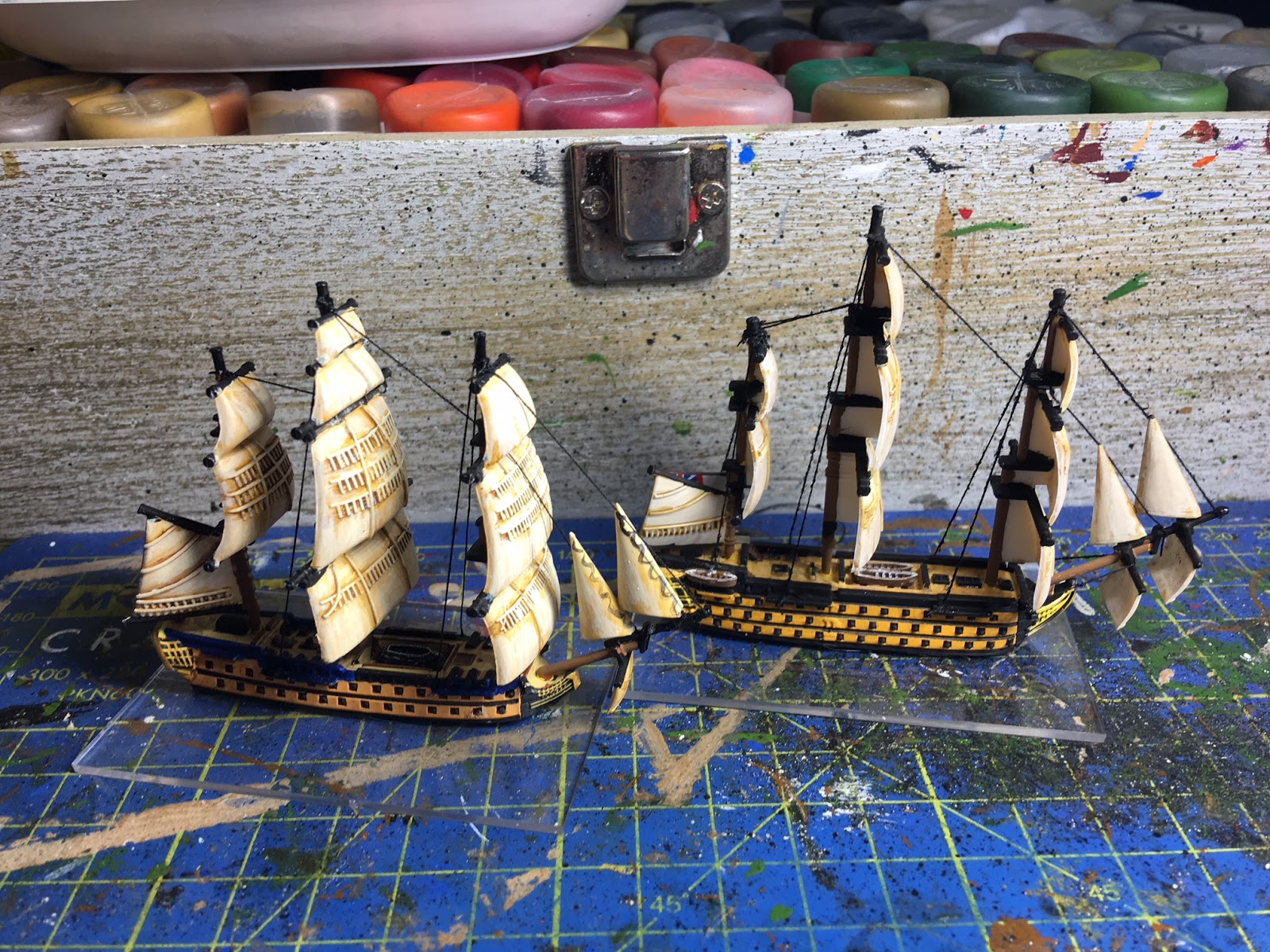 A figure painting therapy project.: Improving the ship models - part 1.
