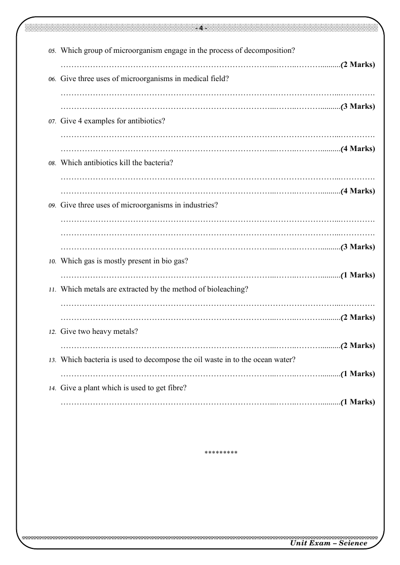 Grade 9_Science_2020_Unit_1_Exam_Jaffna Zonal