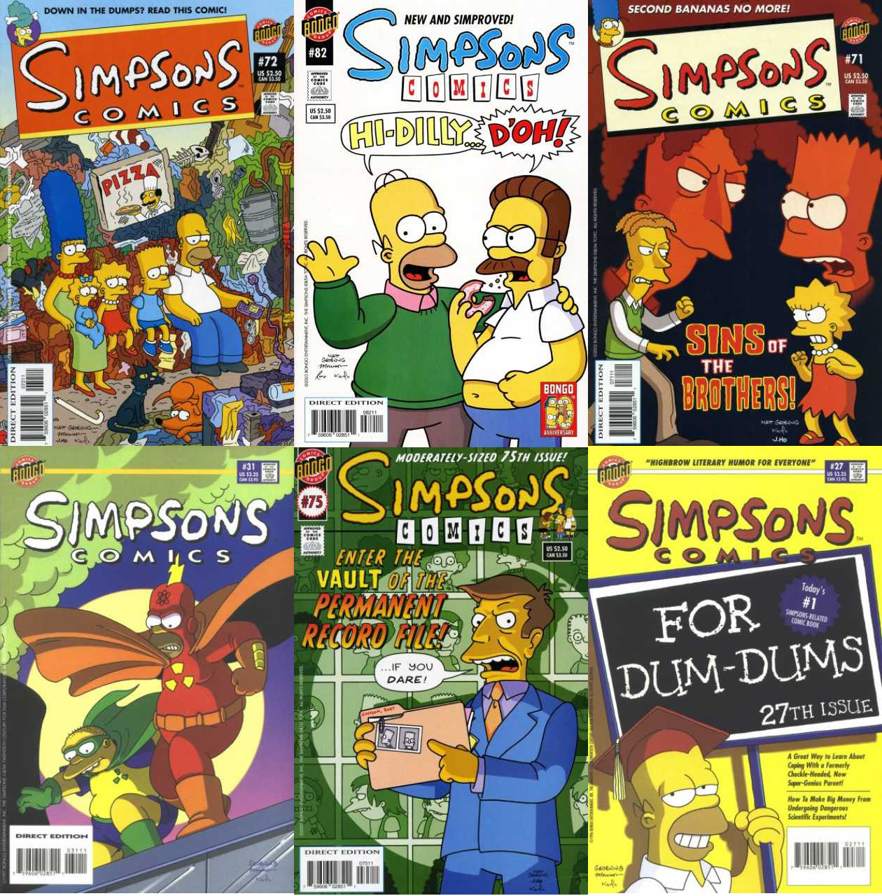 Lido Shuffle: Cover Story - Top 15 Simpsons Comics Covers