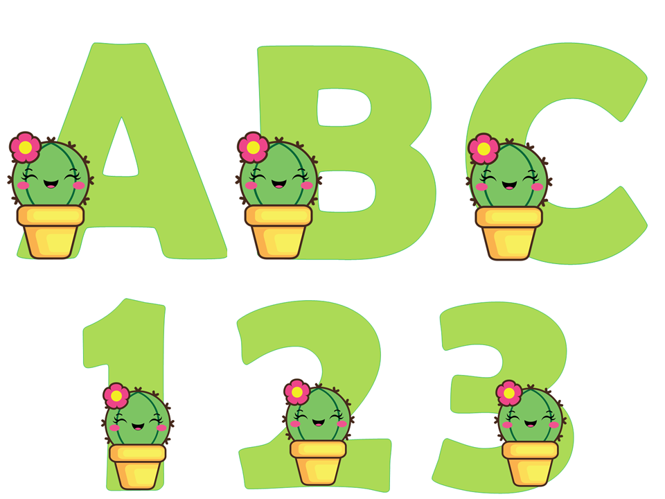 Kits imprimibles gratis : cactus abecedario