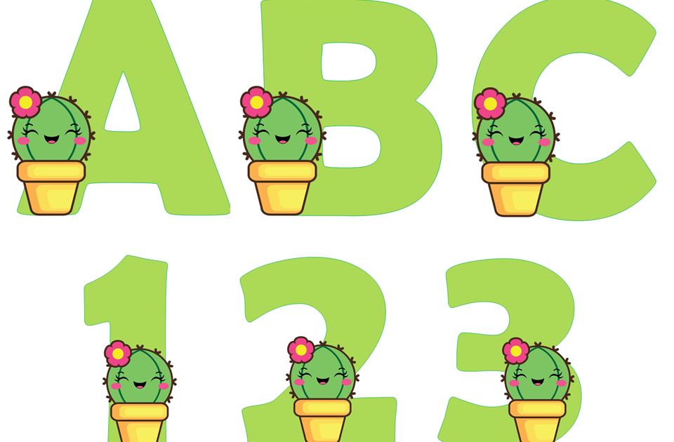 Kits imprimibles gratis : Alfabeto cactus