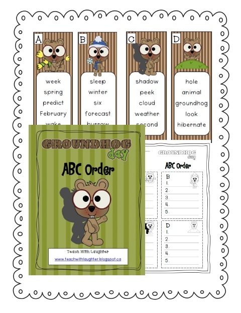 Teach With Laughter: Groundhog Day ABC Freebie