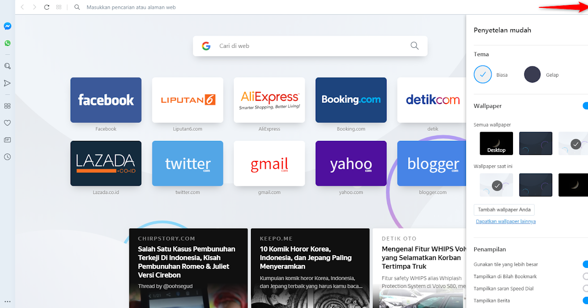 Cara Mengubah Tampilan Opera Browser ~ Cari2-Cara