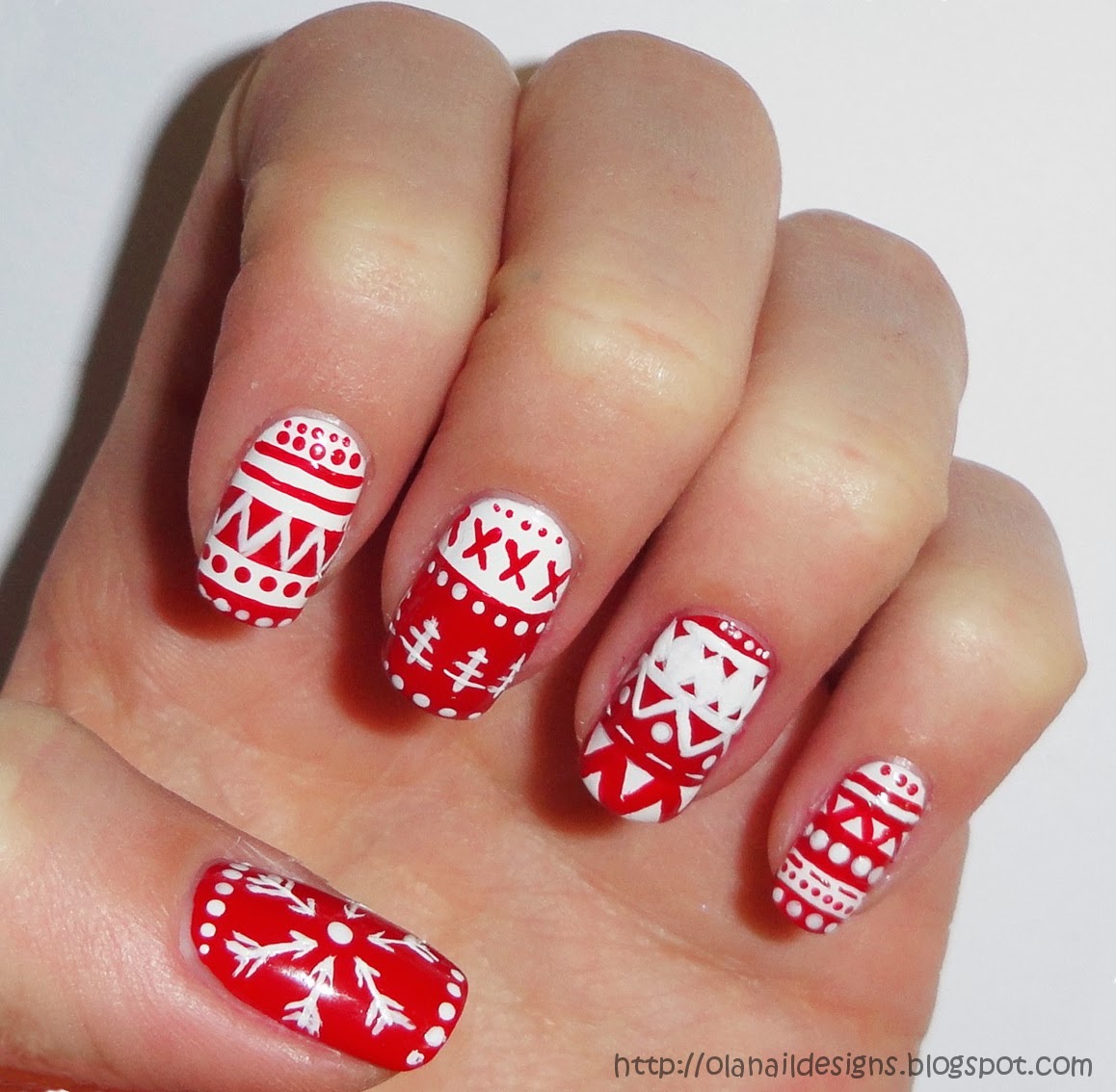 Ola nail designs: norweski wzór