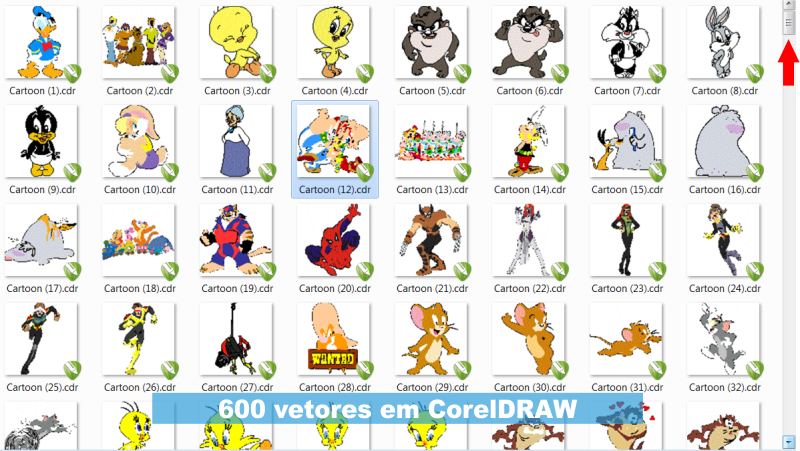 600 Vetores Cartoons em CorelDRAW