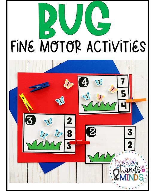 Bugs and Insects Fine Motor Activities | Busy Hands and Minds